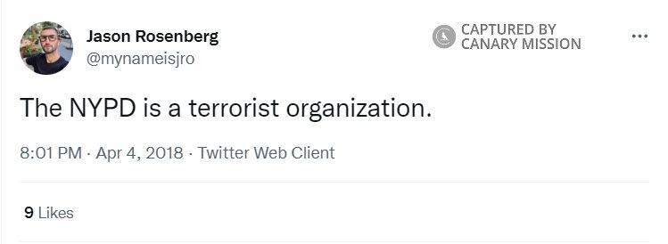 Jason Rosenberg - Canary Mission