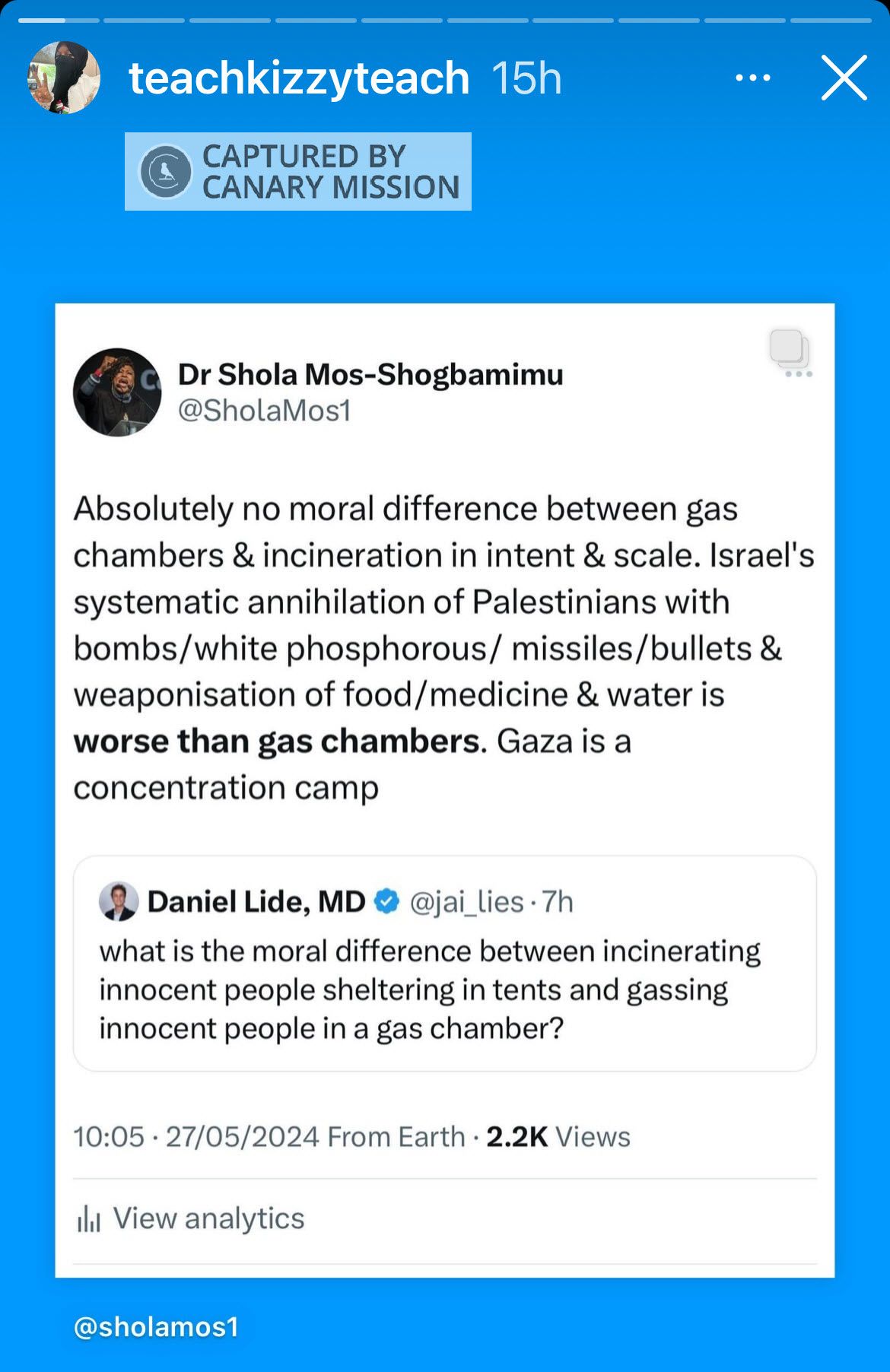 Keziah Ridgeway - Canary Mission