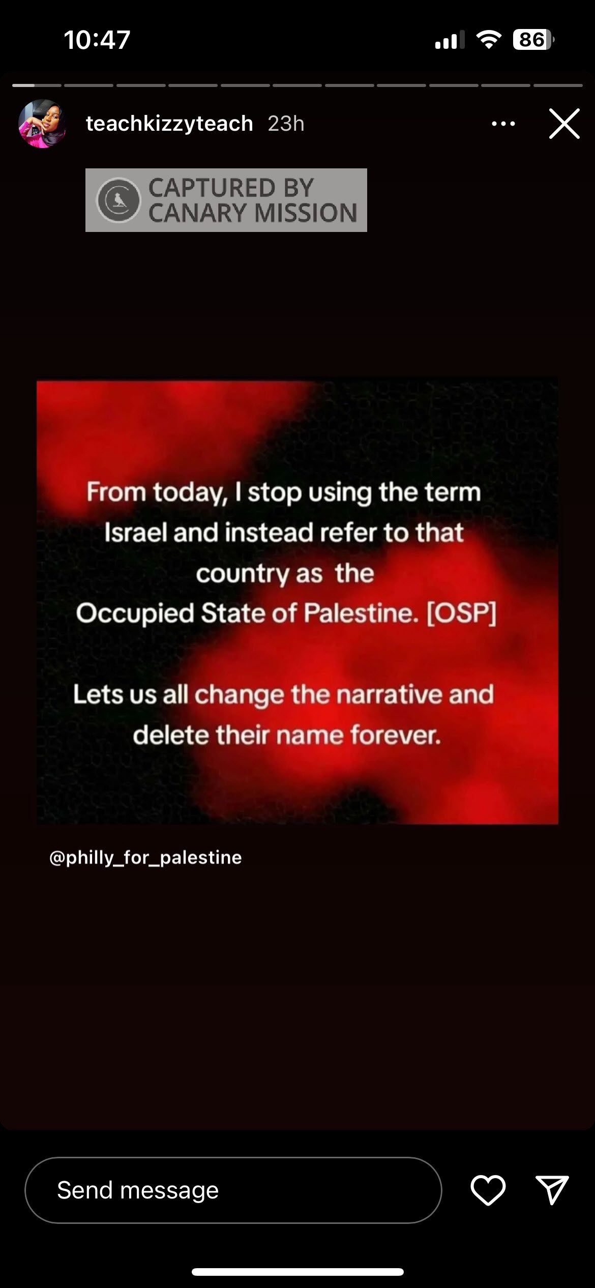 Keziah Ridgeway - Canary Mission