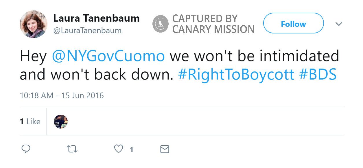 Laura Tanenbaum - Canary Mission