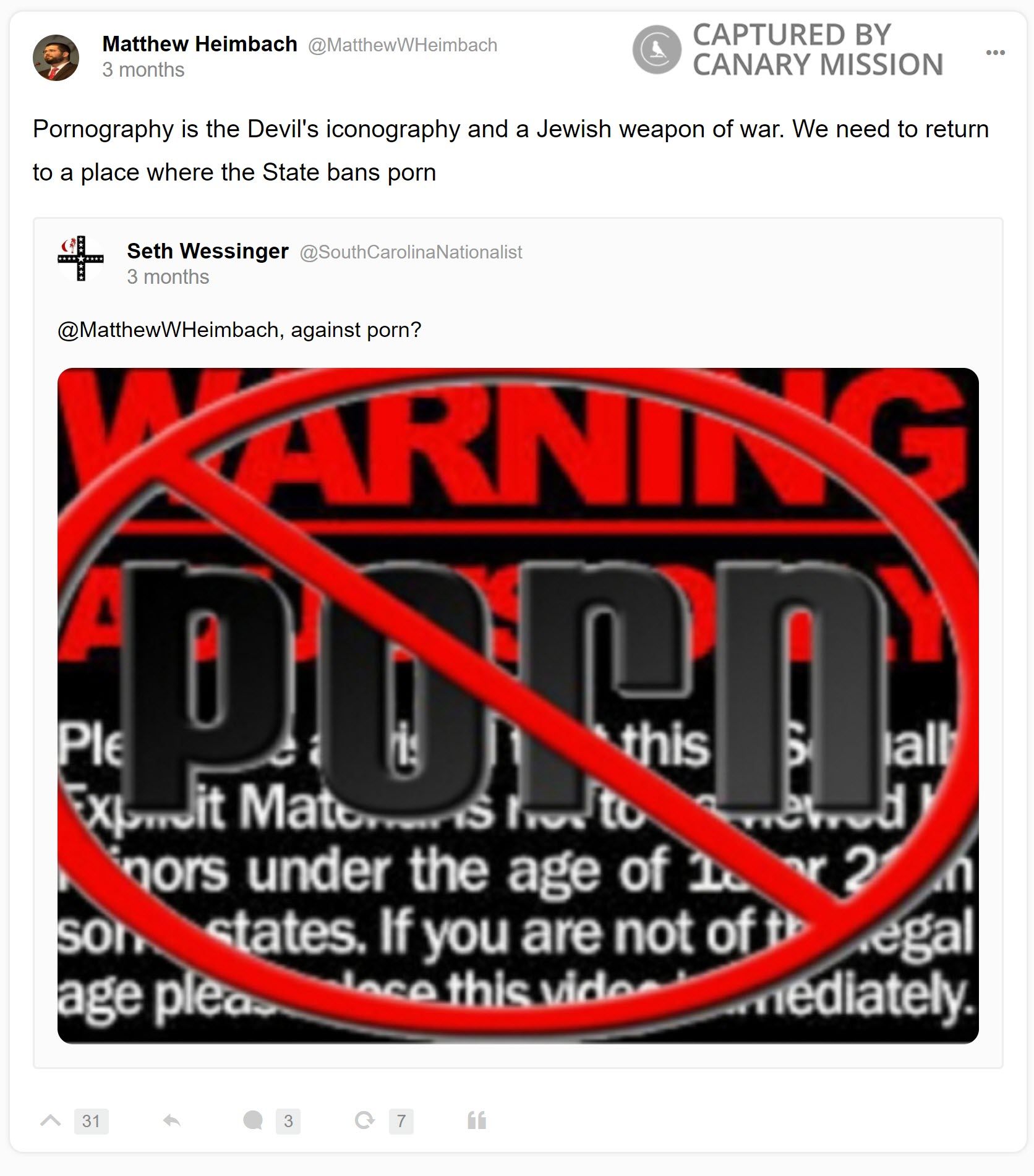 Matthew Heimbach - Canary Mission