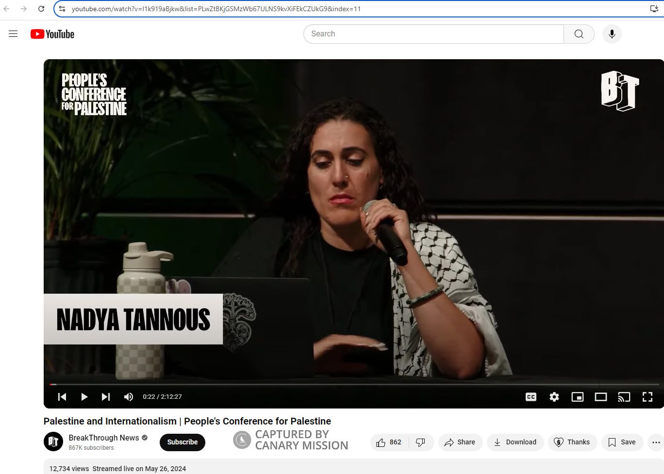 Nadya Tannous - Canary Mission