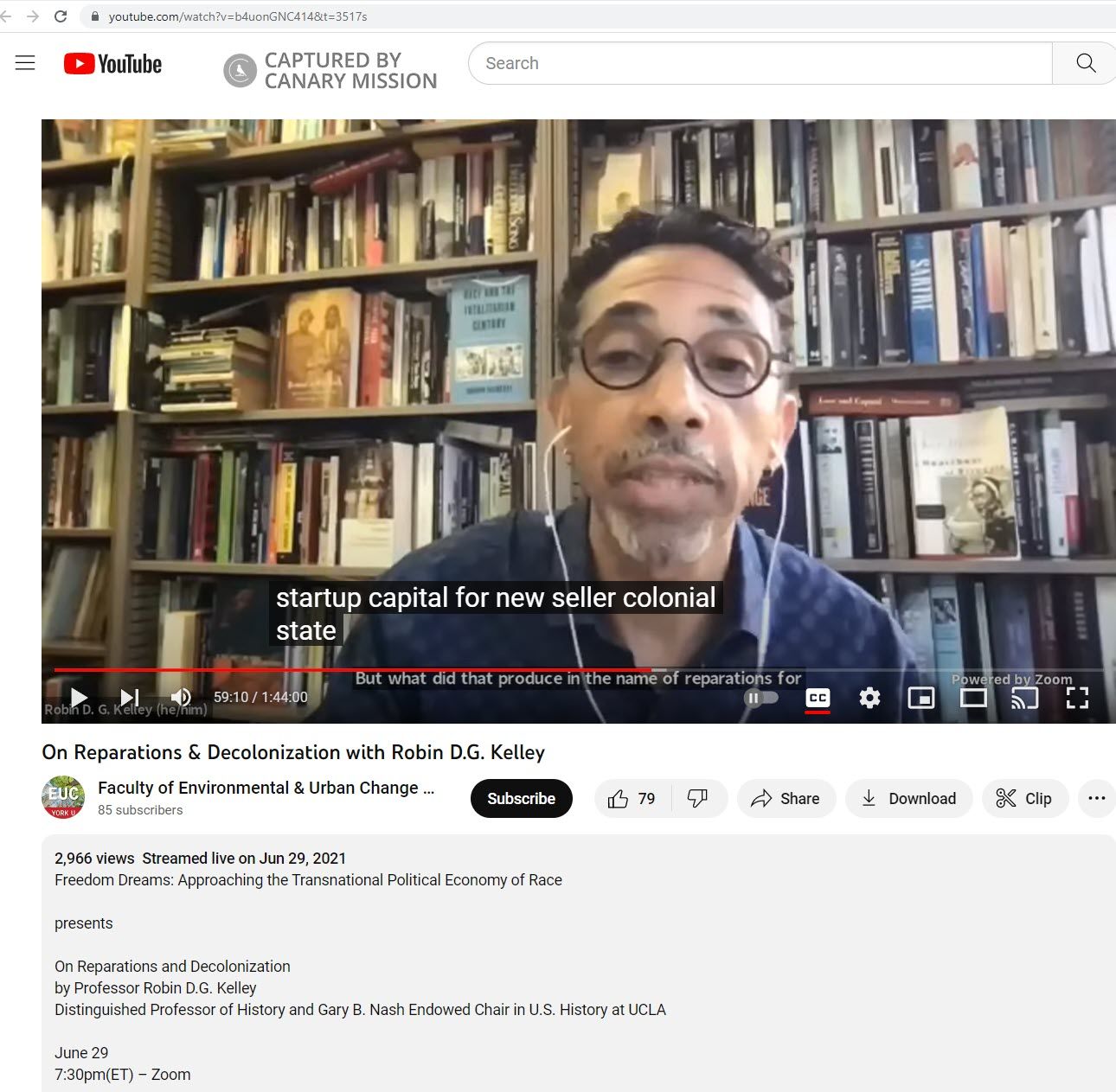 Robin D.G. Kelley - Canary Mission