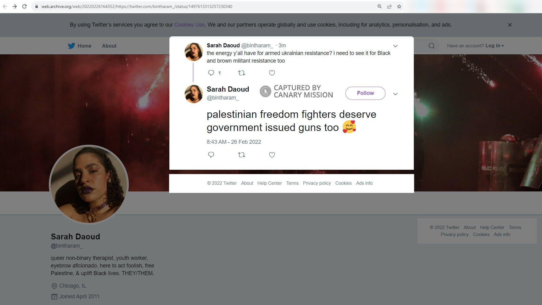 Sarah Daoud - Canary Mission