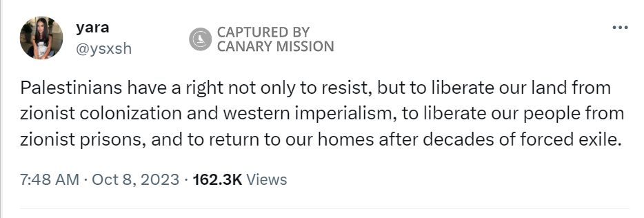 Yara Shoufani - Canary Mission